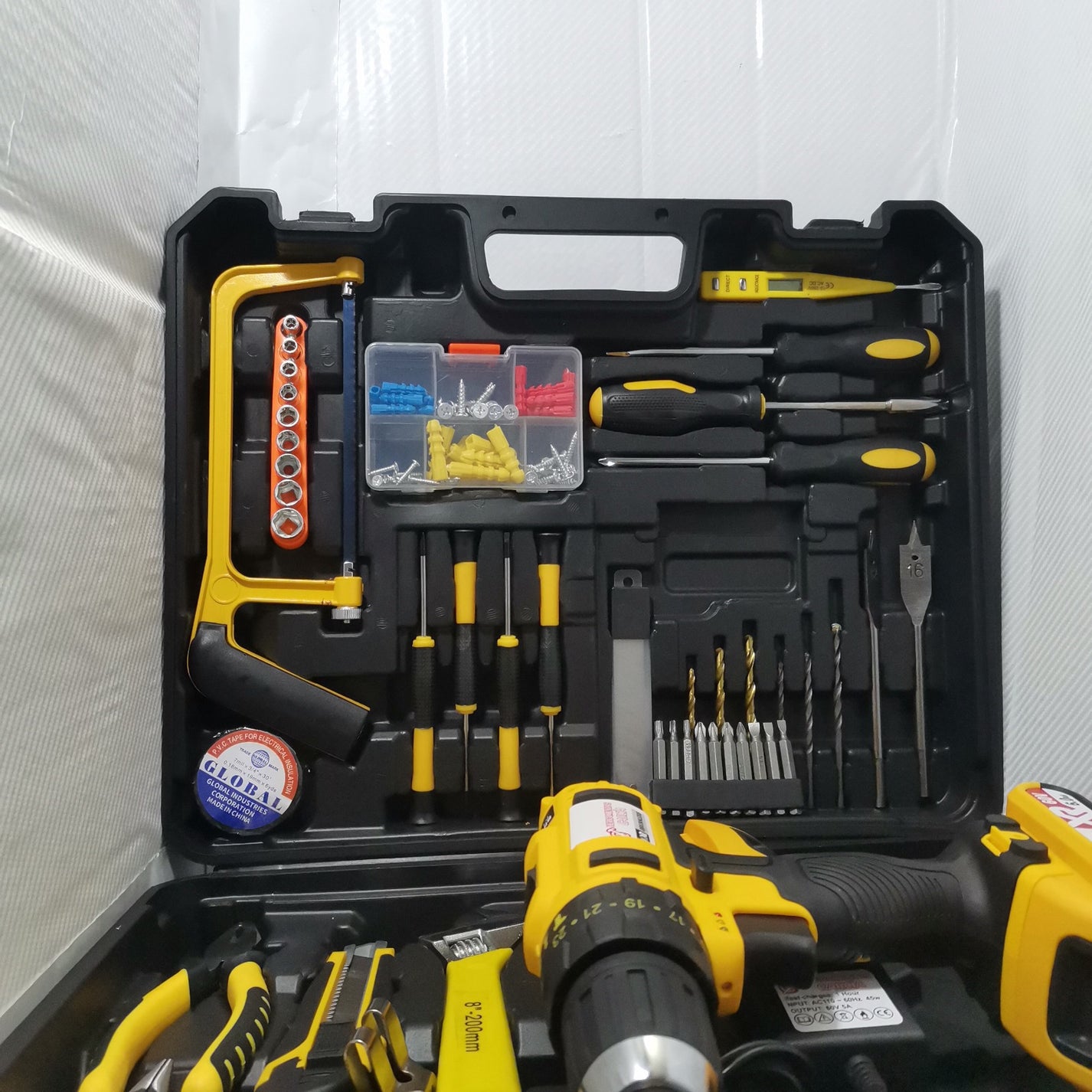 TALADRO INALAMBRICO DE 60 VOLTIOS CON 58 ACCESORIOS – Herramientas ...